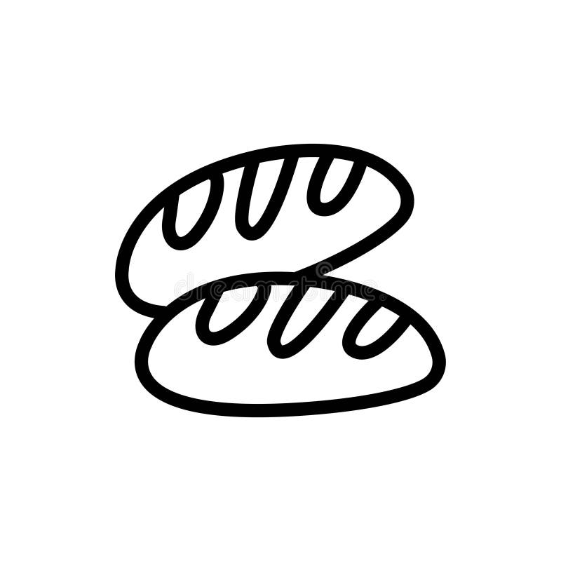 Bread Icon Vector. Bread Icon for Web Design. Simple Design on White ...