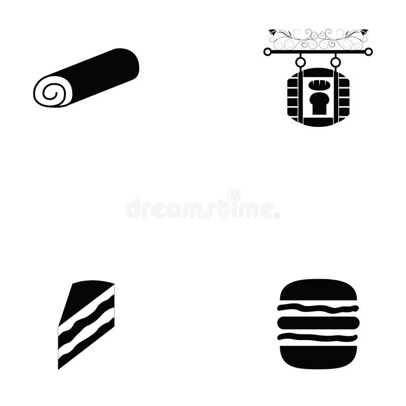 Bread icon set stock vector. Illustration of vector - 107346454
