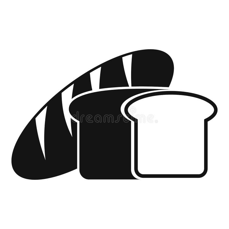 Bread icon, simple style stock vector. Illustration of breakfast - 81060842