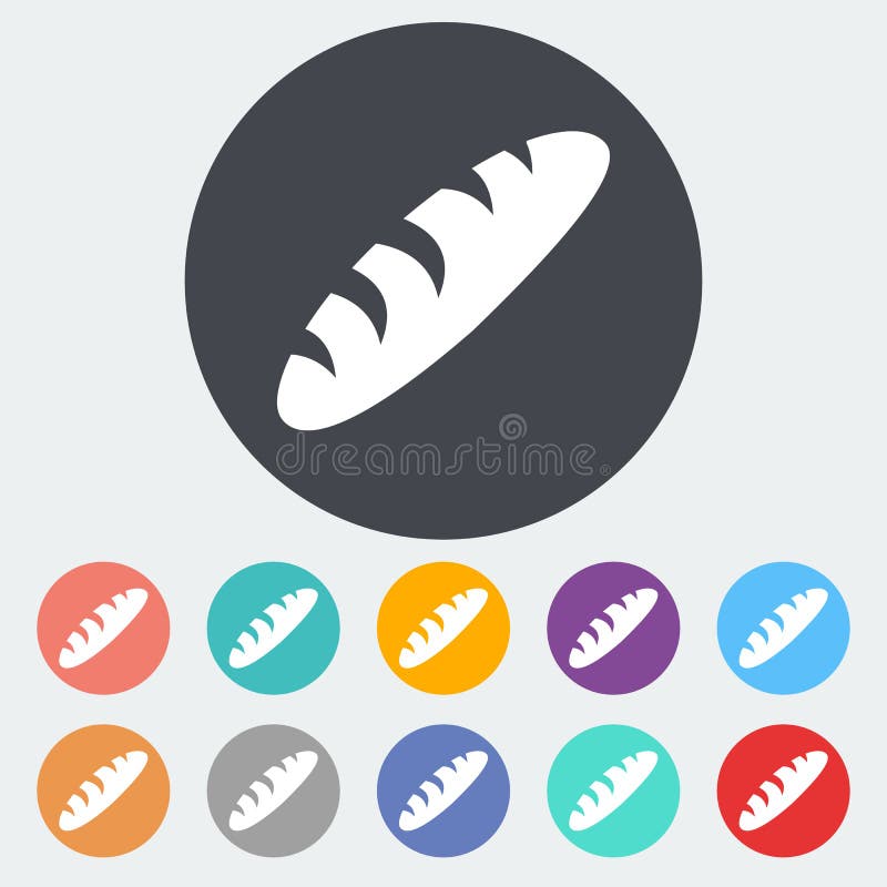 Bread icon stock vector. Illustration of cartoon, icon - 89290130