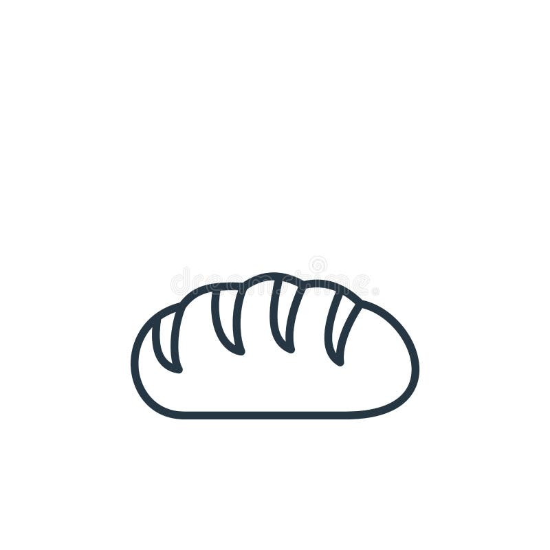 Bread Icon Vector from Bakery Concept. Thin Line Illustration of Bread ...