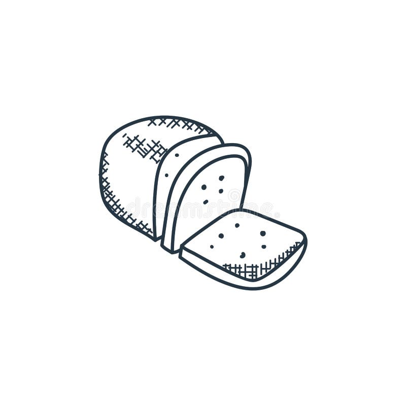 Bread Icon Vector from Food Concept. Thin Line Illustration of Bread ...