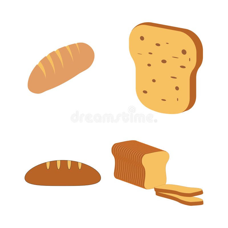 Bread icon vector stock illustration. Illustration of slice - 288361601
