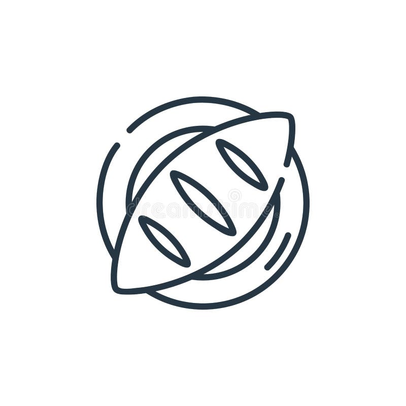 Bread Icon Vector from Restaurant Concept. Thin Line Illustration of ...