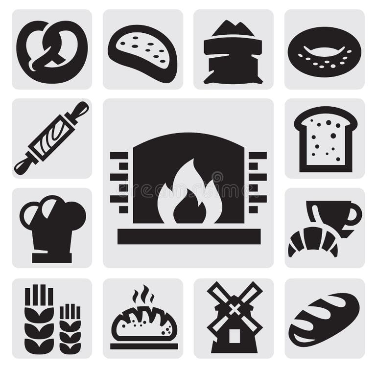 Bread Icons Set Stock Illustrations – 24,394 Bread Icons Set Stock ...