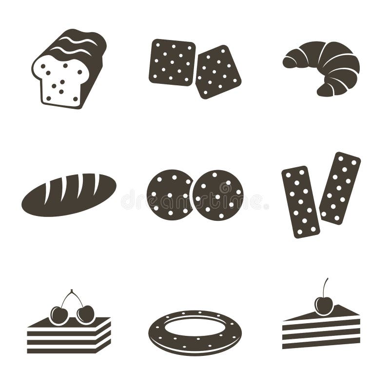 Bread icons stock vector. Illustration of restaurant - 74992197