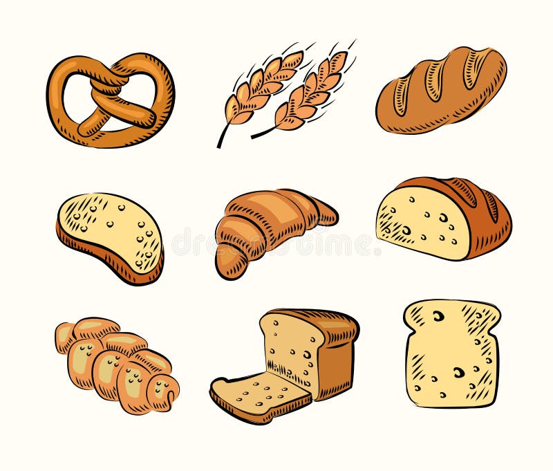 Bread icons stock vector. Illustration of toast, baking - 40669115