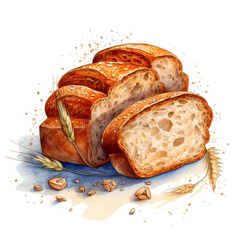 Bread Illustration, Realistic Bread, Bread Shop Stock Illustration ...