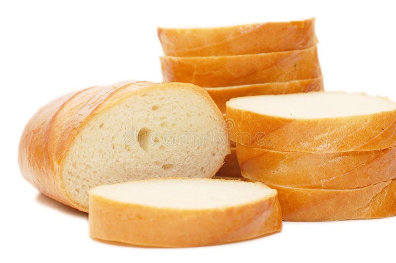 Bread Isolated on White Background Stock Photo - Image of toast, nature ...