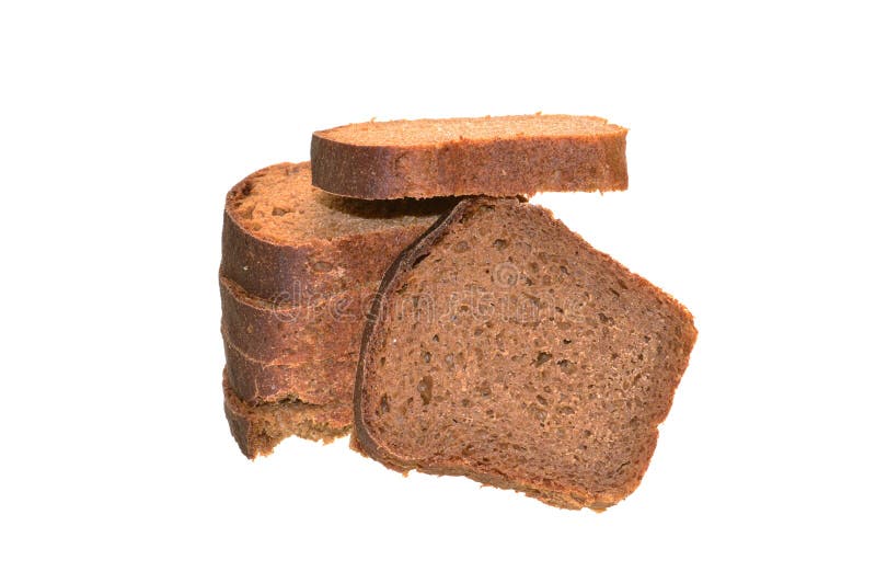 Bread Isolated on White Background Stock Photo - Image of wheat ...