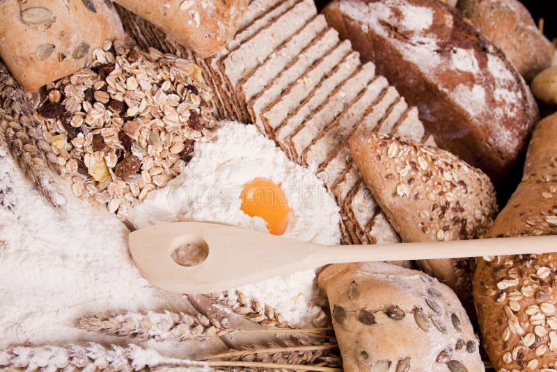 Bread and its components stock image. Image of warm, loaf - 10844849