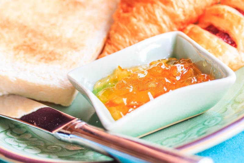 Bread and jam stock image. Image of froth, pastry, cuisine - 37428513