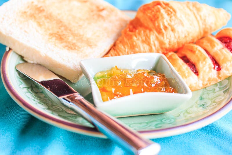 Bread and jam stock photo. Image of cake, meal, fruit - 37428524