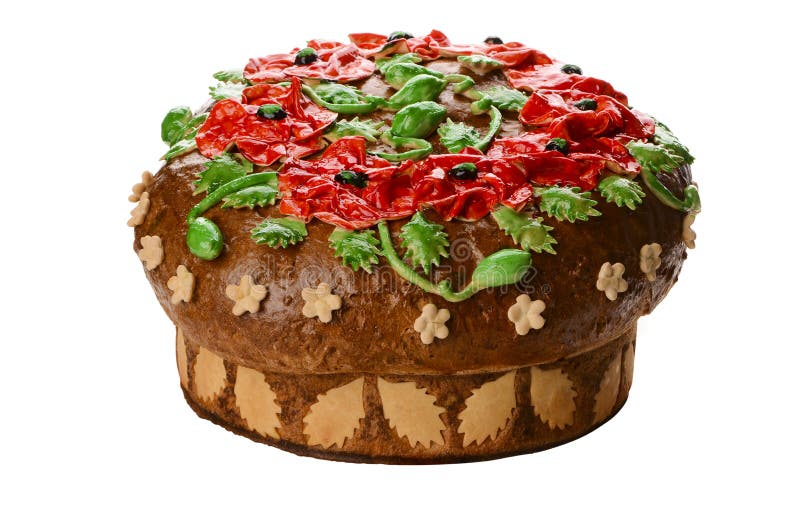 Bread `Karavai` isolated stock photo. Image of dish, background - 87176772