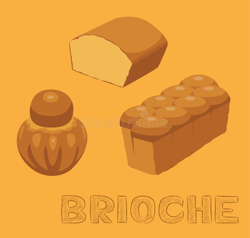 Bread Kind Brioche Vector Illustration Stock Vector - Illustration of ...
