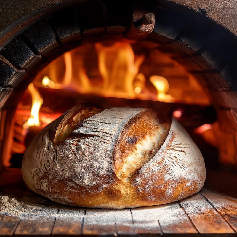 Bread Cooking in Oven, AI Generated Stock Illustration - Illustration ...