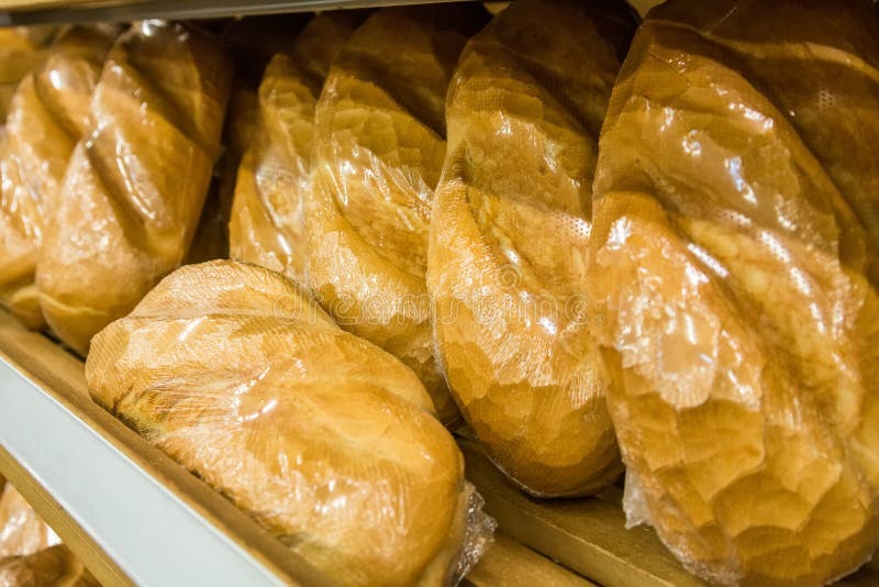 Bread loafs in shop stock image. Image of healthy, edible - 89116239