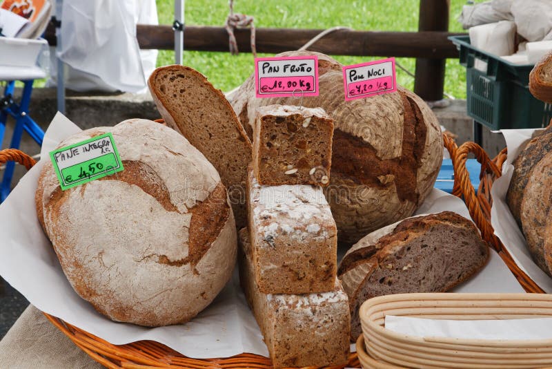 Bread on local market stock photo. Image of brown, traditional - 20603426