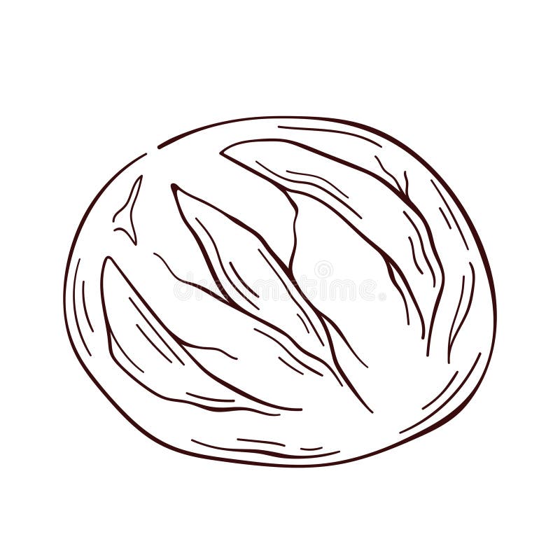 Bread Logo in Line Art Style. Design for Bakery. Vector Illustration ...