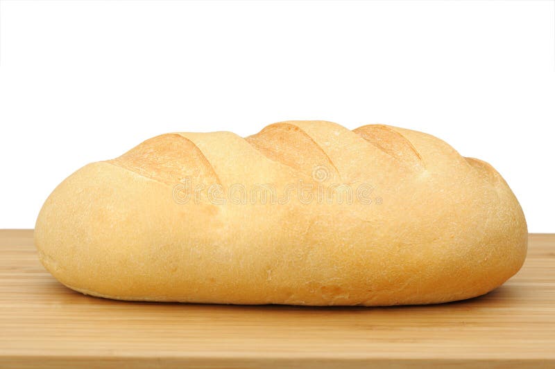Bread Long Loaf on a Chopping Board Stock Image - Image of food ...