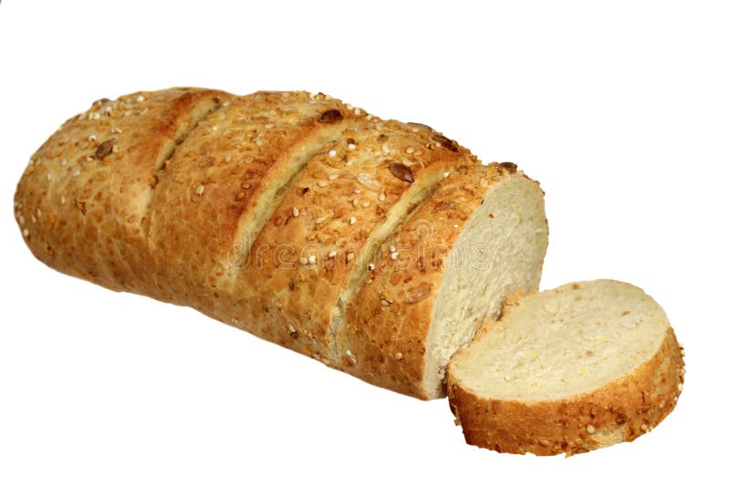 Bread Long Loaf on a White Background Stock Photo - Image of food ...