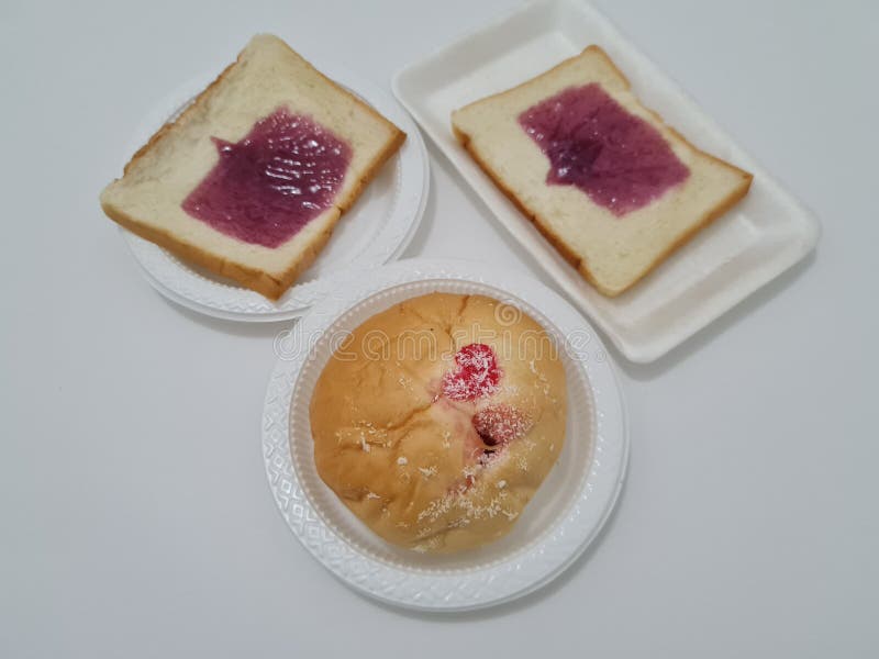 Bread Made from Flour and Other Ingredients with Spread or Filling with ...