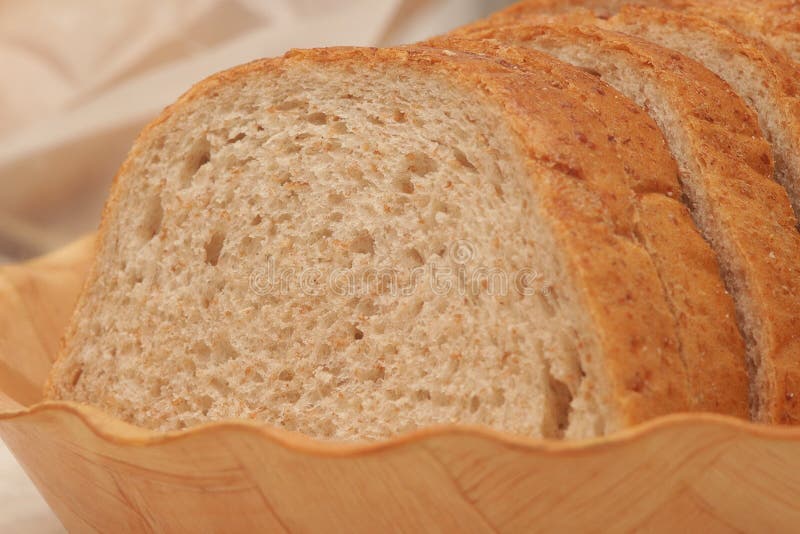 Bread Made from the Second Grade of Sliced Flour. Stock Image - Image ...