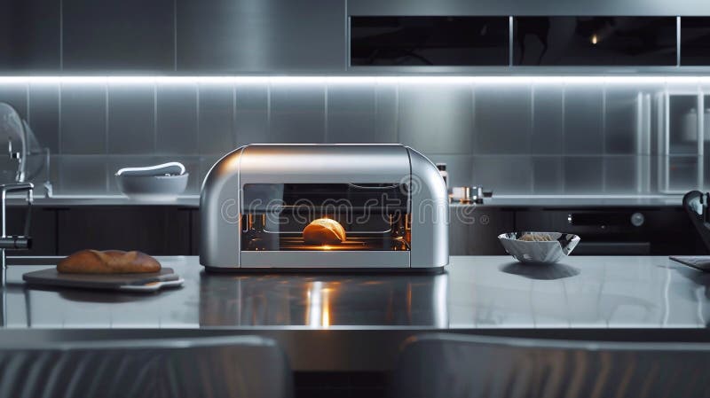 Bread-making Machine. a Cozy Kitchen Atmosphere. Modern Kitchen Design ...