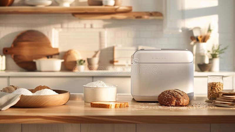 A Bread-making Machine in a Modern Kitchen Setting. Innovative ...