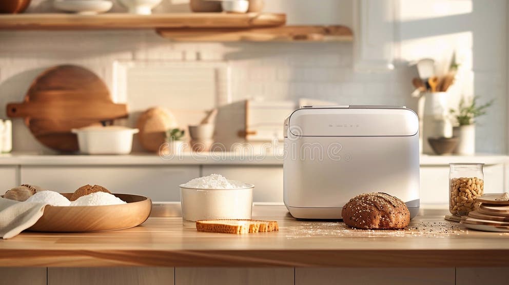 A Bread-making Machine in a Modern Kitchen Setting. Innovative ...