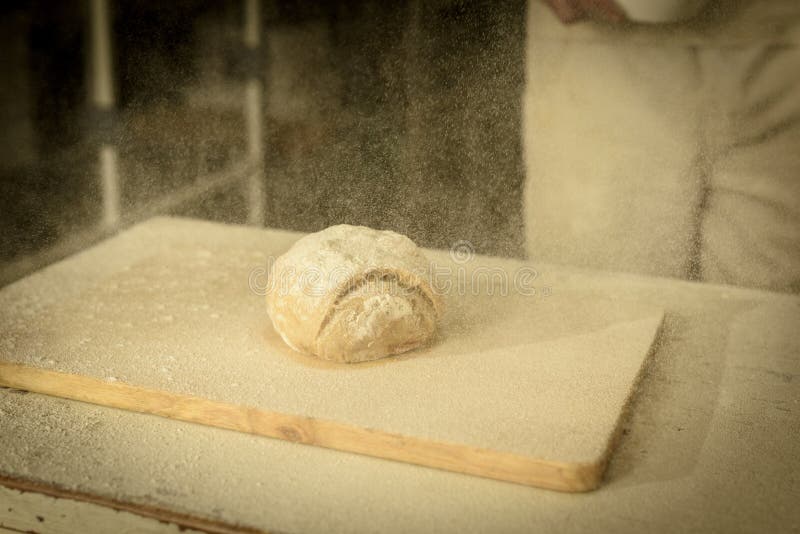 Bread making process. stock photo. Image of table, business - 212672664