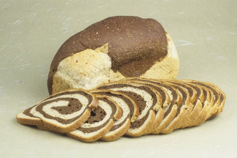 Bread Marble Rye Loaf and Slices Stock Image - Image of marble, baked ...