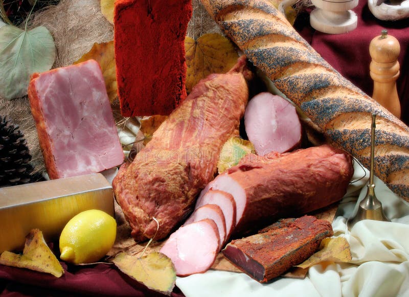 Bread and meat stock photo. Image of meat, lunch, culinary - 8995234