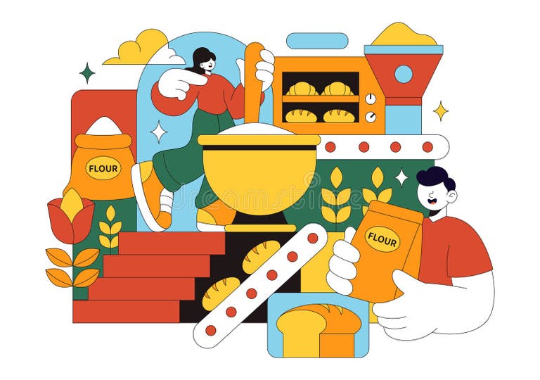 Bread Mill Vector Stock Illustrations – 5,325 Bread Mill Vector Stock ...