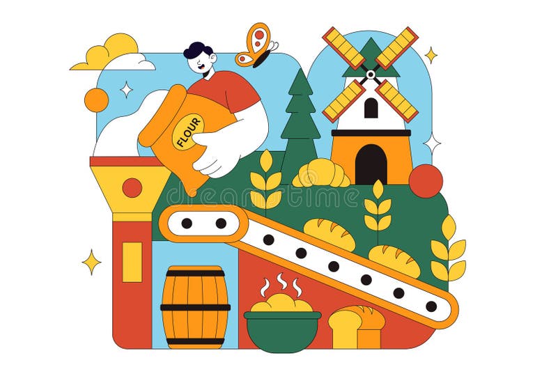 Bread Mill Vector Stock Illustrations – 5,325 Bread Mill Vector Stock ...