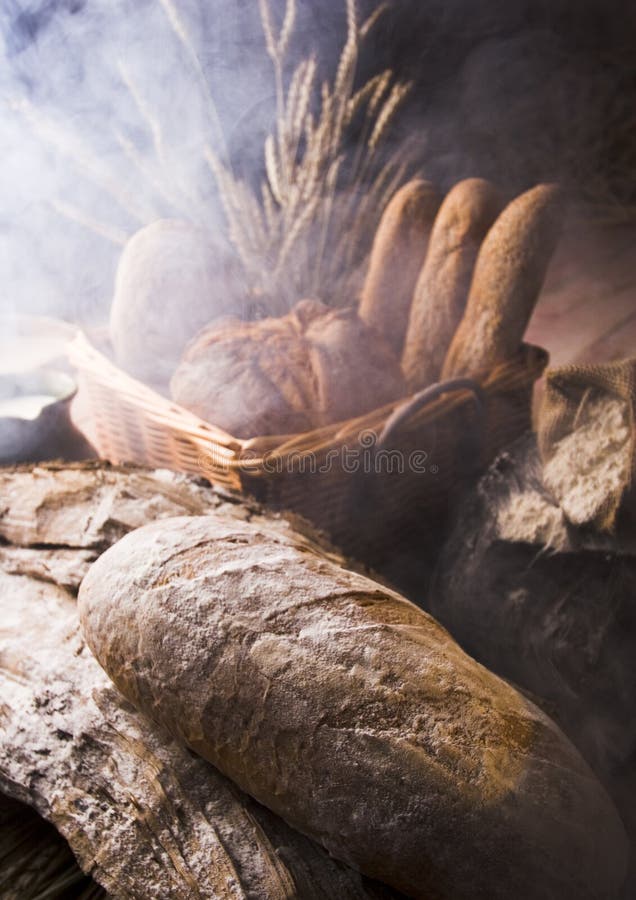 Bread mix in smoke stock photo. Image of bake, breakfast - 1955780