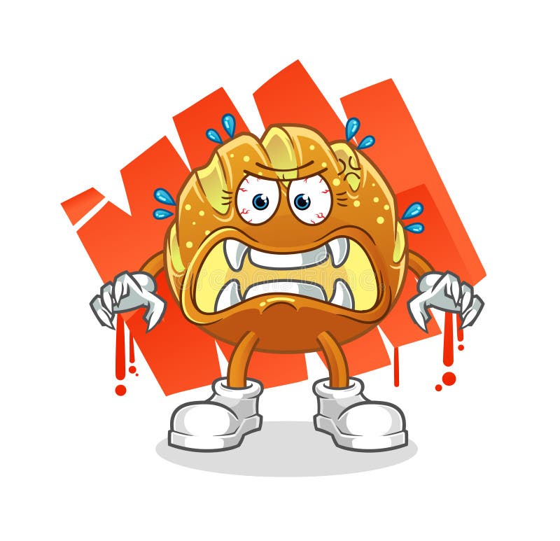 Bread Monster Vector. Cartoon Character Stock Vector - Illustration of ...