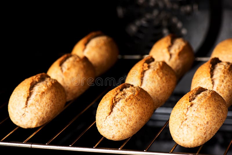Bread in oven horizontal stock image. Image of cook, dining - 37062947