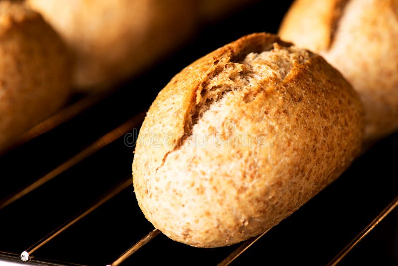 Bread in oven macro stock image. Image of bread, open - 46299949