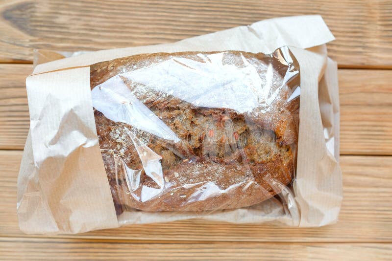 Bread in a Paper Bag. Transparent Packaging Stock Photo - Image of diet ...