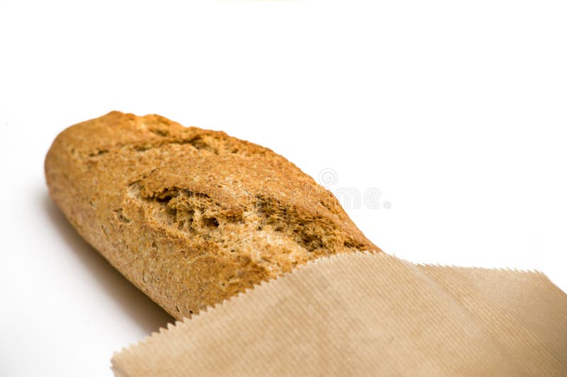 Bread in paper bag stock image. Image of packet, bread - 51555677