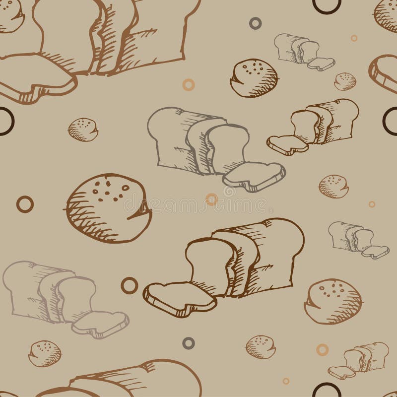 Bread pattern stock vector. Illustration of loaf, wallpaper - 80935941