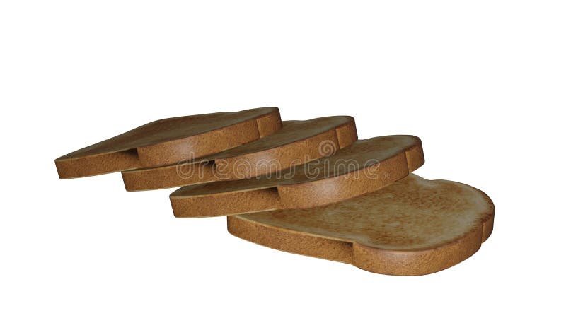 Bread pieces stock illustration. Illustration of dish - 338080562