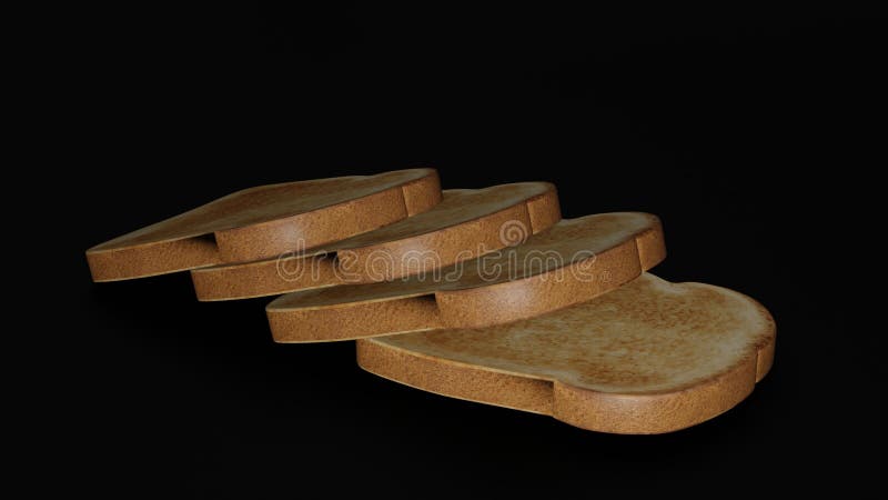 Bread pieces stock illustration. Illustration of pieces - 338080624