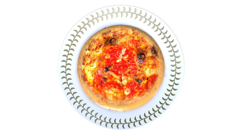 Bread pizza in plate stock footage. Video of historic - 368875460