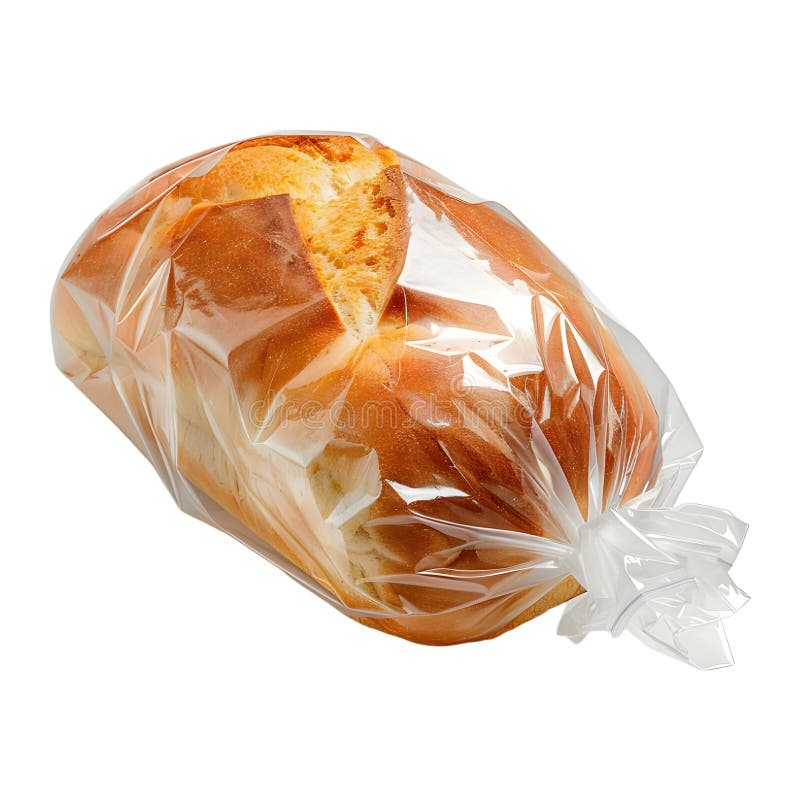 Bread in a Plastic Bag on Transparent Background - Ai Generated Stock ...