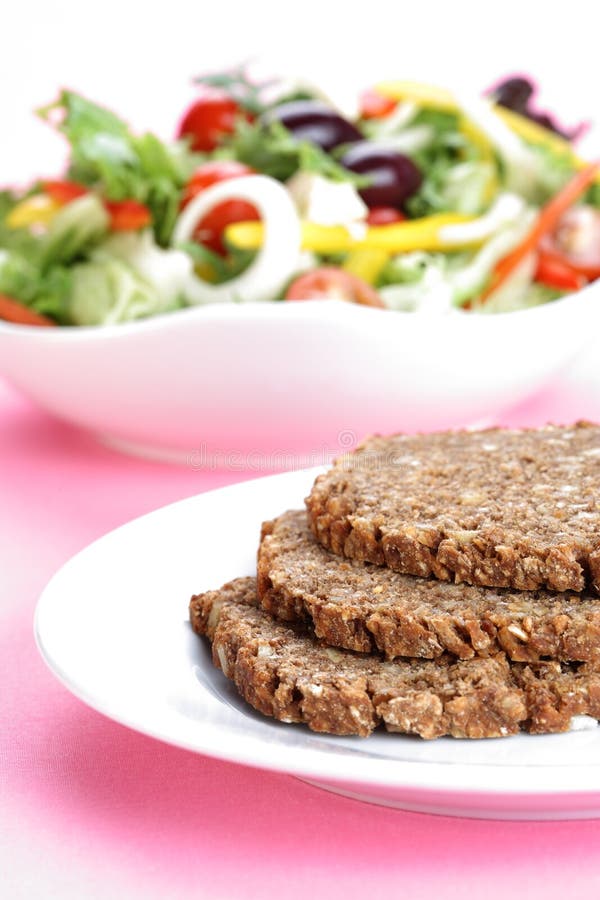 Bread on plate stock image. Image of pink, pastry, healthy - 11097729