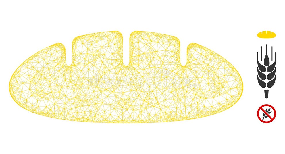 Bread Polygonal Web Vector Mesh Illustration Stock Vector ...
