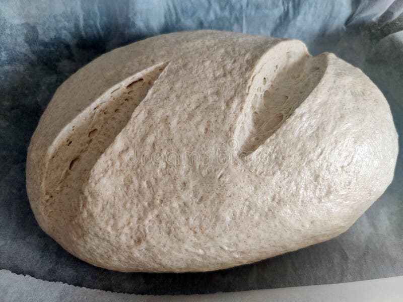 Bread Preparation - Uncooked Bread on the Table Stock Photo - Image of ...