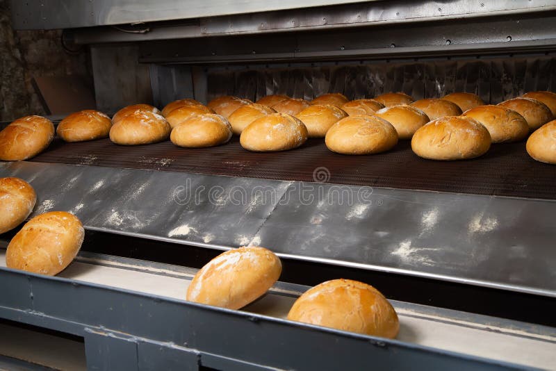 Bread production. stock photo. Image of snack, dessert - 208739954